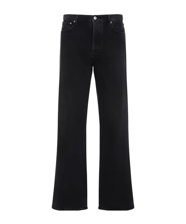 Off-White Logo Patch Flared Jeans - Black