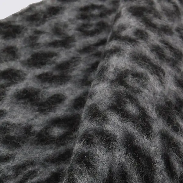 ANINE BING Leopard Printed Knitted Scarf