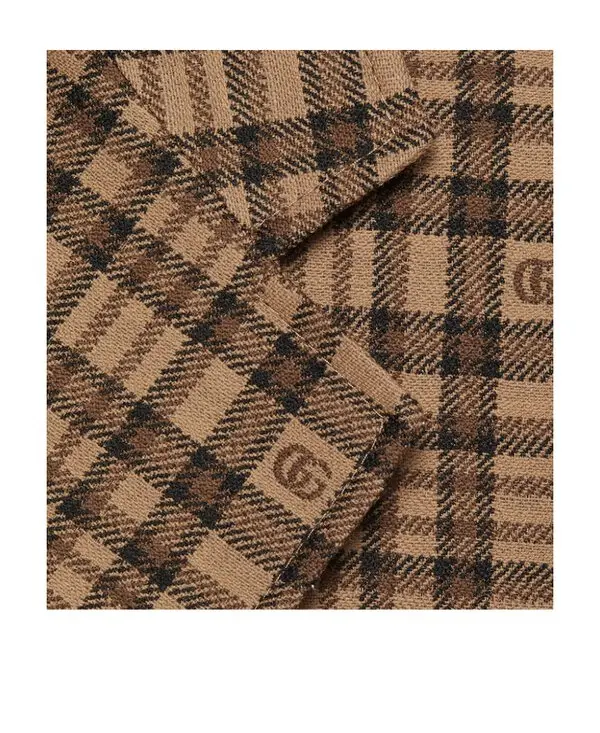 Gucci Checked Blazer With Gg Monogram