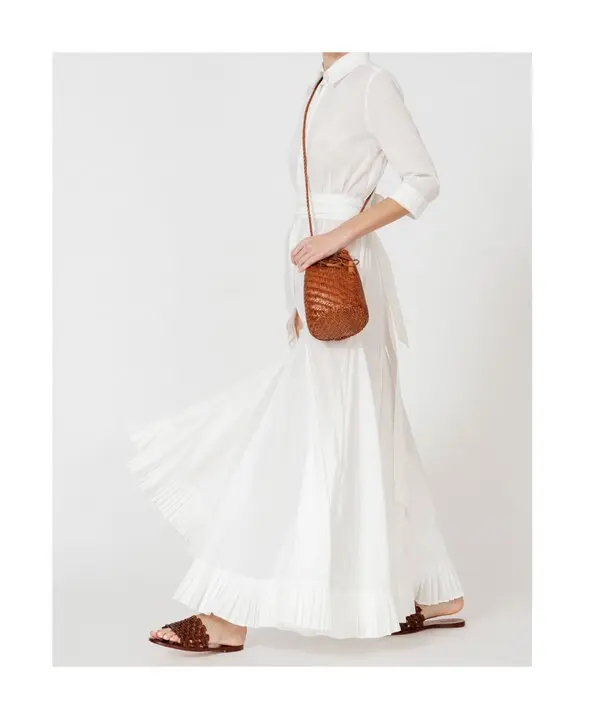 Dragon Diffusion Pompom Double Jump Bucket Bag - Tan