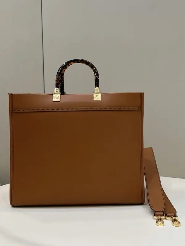 Fendi Sunshine Tote Bag - Brown