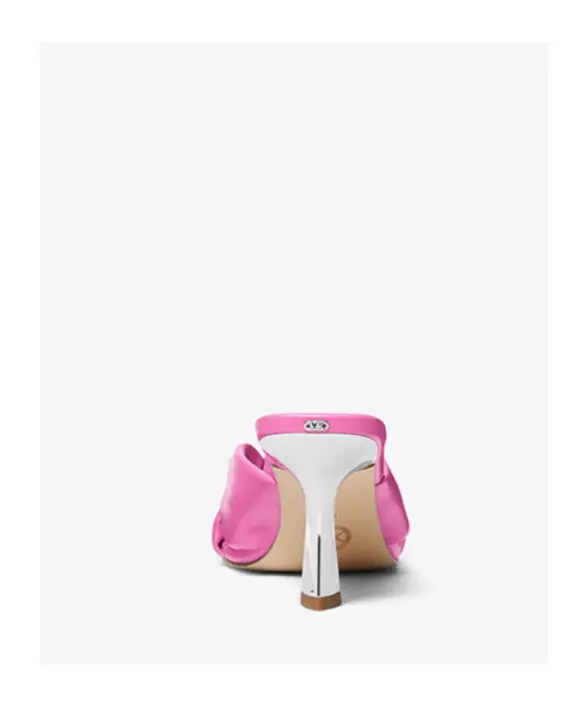 Michael Kors Elena Leather Knot Detail Sandals - Pink