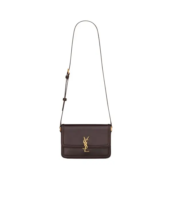 Saint Laurent Solferino Medium Satchel - Dark Chestnut