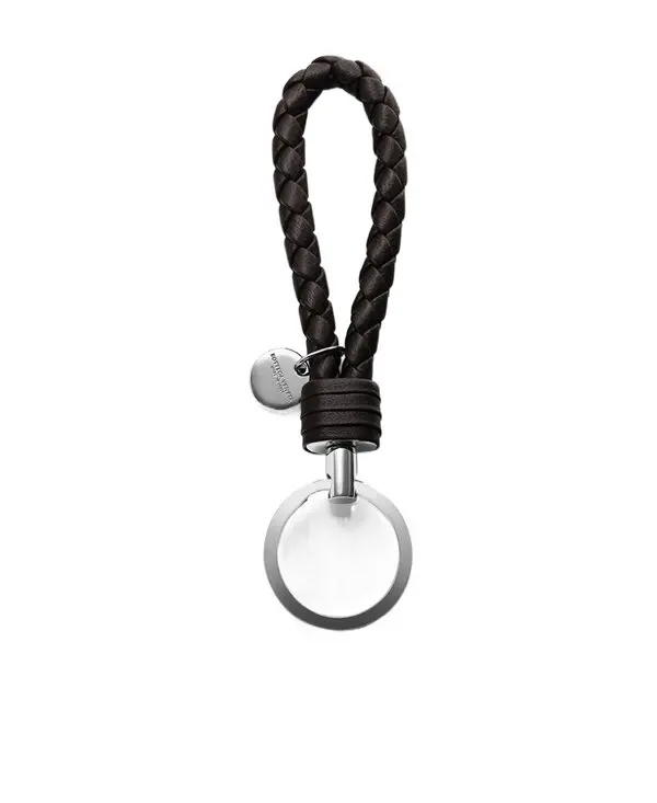 Bottega Veneta Braided Leather Keychain - Black