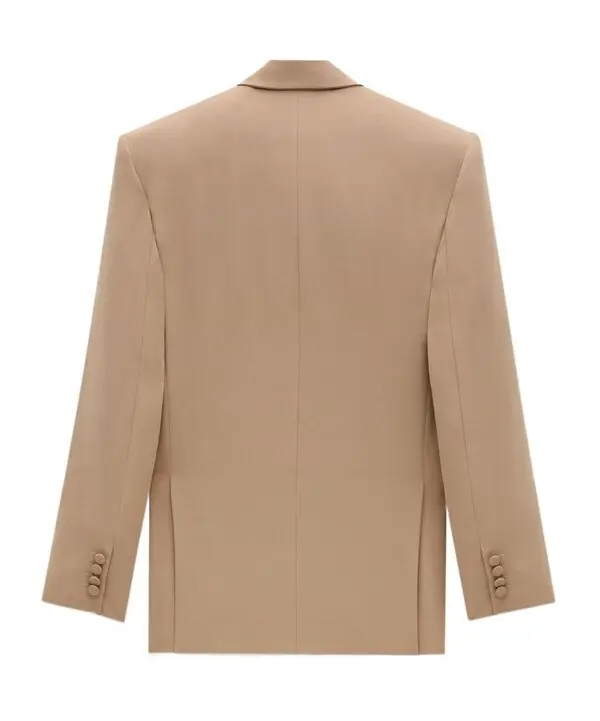 Saint Laurent Oversized Double-breasted Jacket - Beige