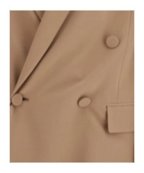 Saint Laurent Oversized Double-breasted Jacket - Beige
