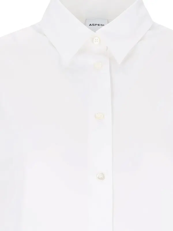 Aspesi Long-sleeved Shirt With Lapels - White