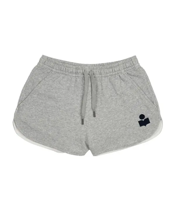 Isabel Marant Étoile Drawstring Shorts With Logo Detail - Gray