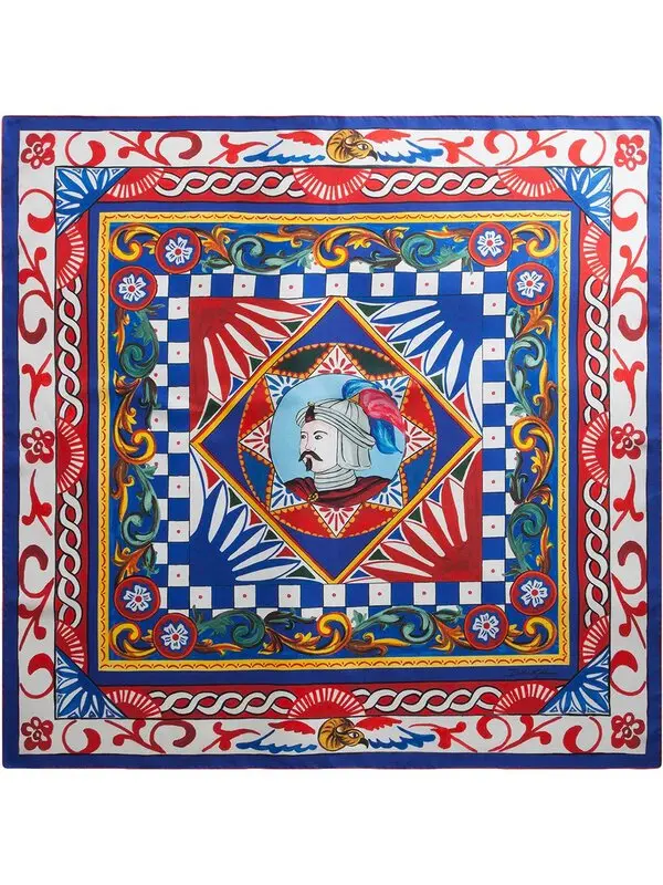 Dolce & Gabbana Dolce Gabbana Carretto Patterned Scarf - Multicolor