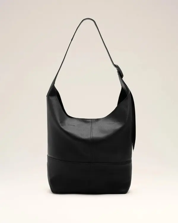 AMI Paris Taurillon Leather Etienne Crossbody Bag - Black