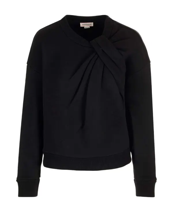 Alexander McQueen Knot Detail Crewneck Sweatshirt - Black