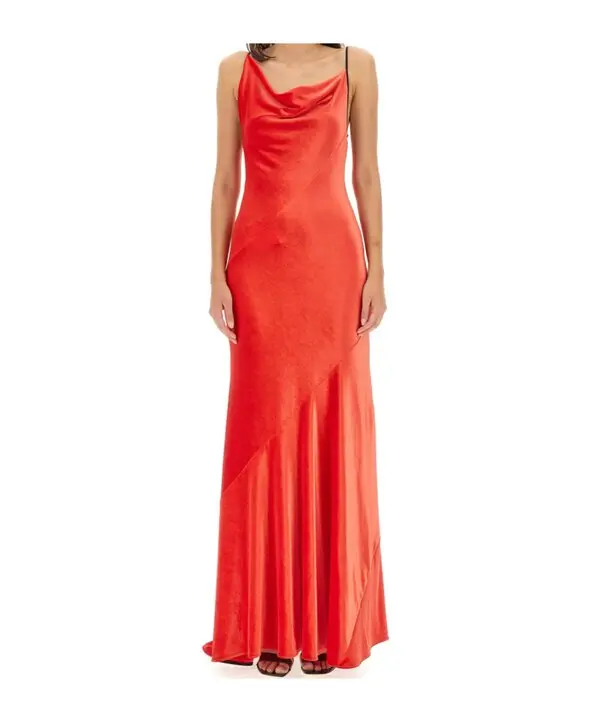 Philosophy Di Lorenzo Serafini Draped Sleeveless Maxi Dress - Red