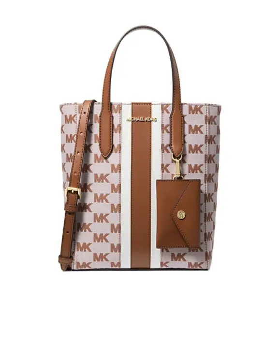 Michael Kors Vincent Small Logo Jacquard Convertible Tote Bag With Card Case