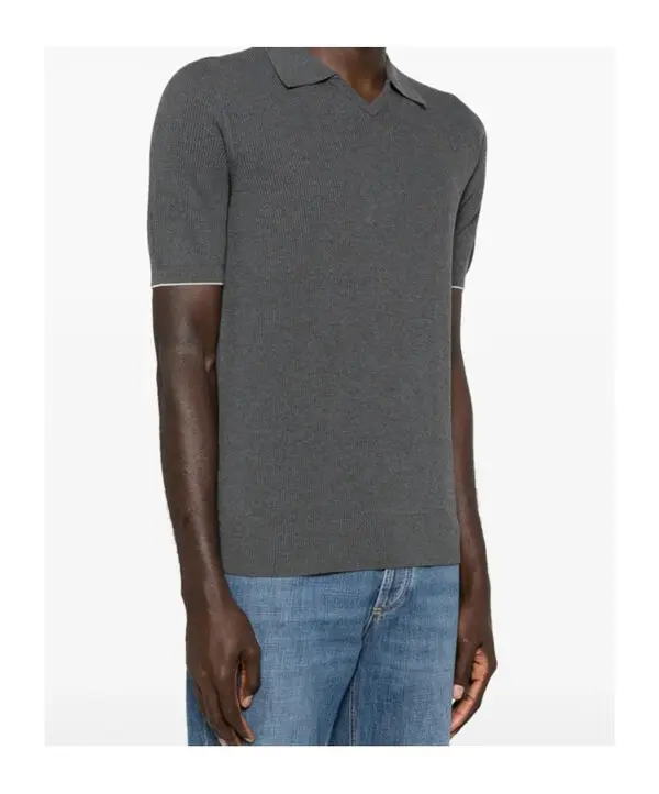Brunello Cucinelli V-neck Knitted T-shirt