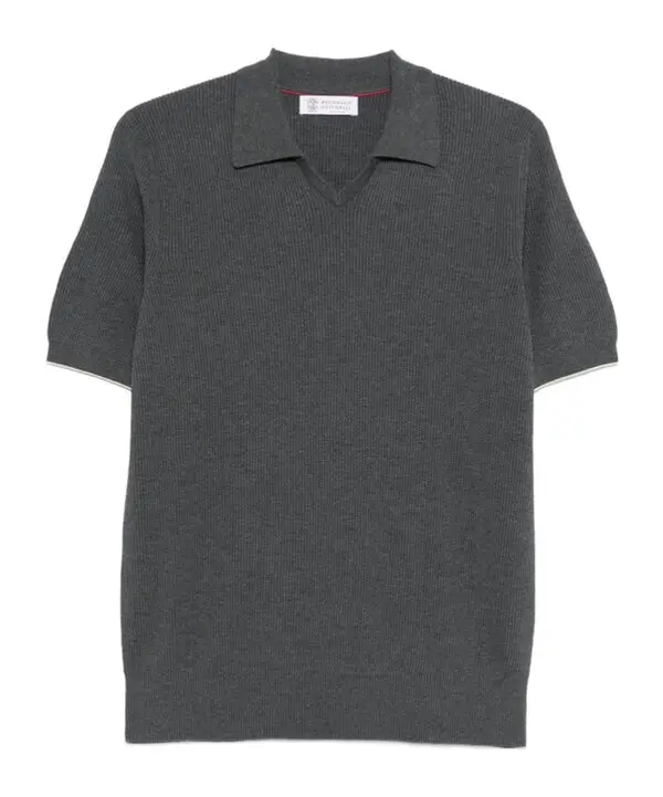 Brunello Cucinelli V-neck Knitted T-shirt