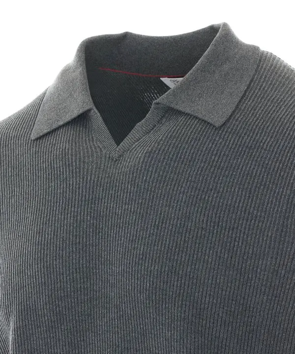 Brunello Cucinelli V-neck Knitted T-shirt