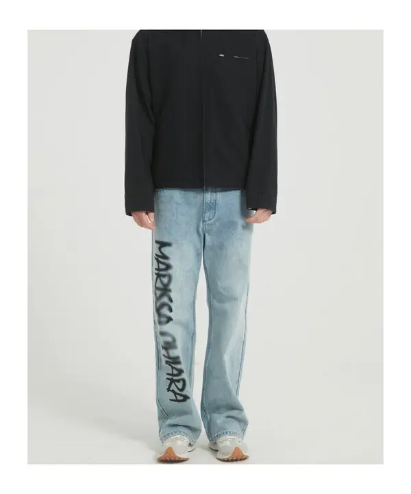 Marissa Chiara Spray-painted Denim Trousers
