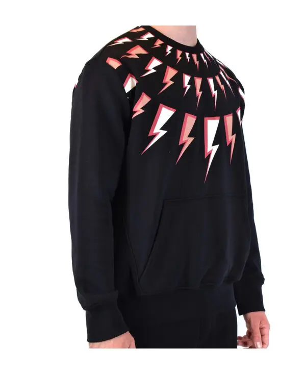Neil Barrett Thunderbolt Print Sweatshirt - Black