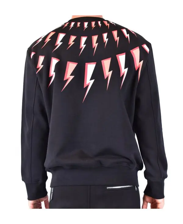 Neil Barrett Thunderbolt Print Sweatshirt - Black
