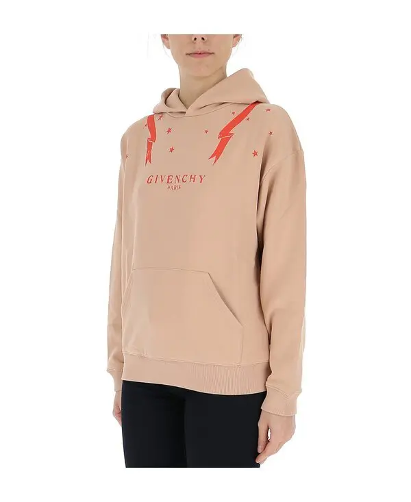 Givenchy Logo Printed Hoodie - Nude
