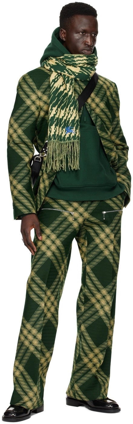 Burberry Long Sleeve Drawstring Hoodie - Green