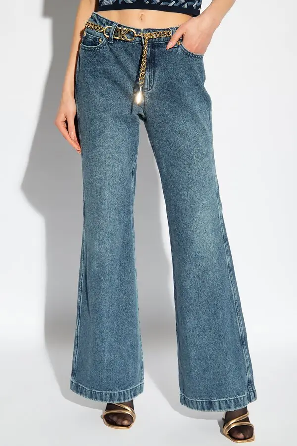 Michael Kors Belted Flare Jeans