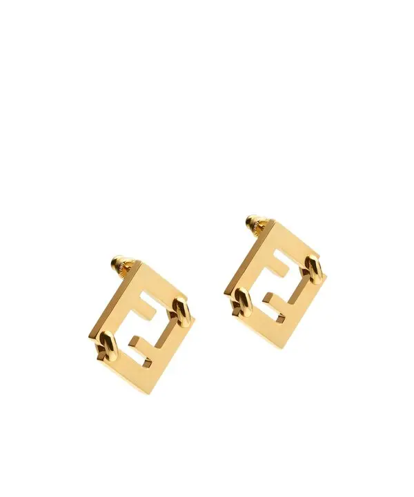 Fendi Gold-coloured Metal Earrings - Golden
