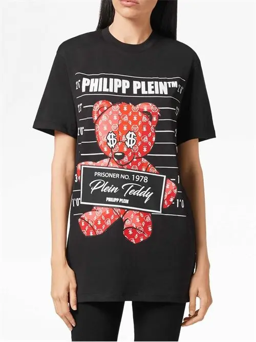 Philipp Plein Teddy Bear Graphic T-shirt - Black