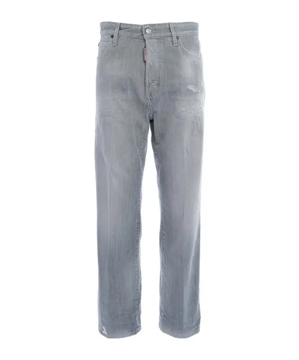 Dsquared2 Distressed Cropped Jeans - Gray