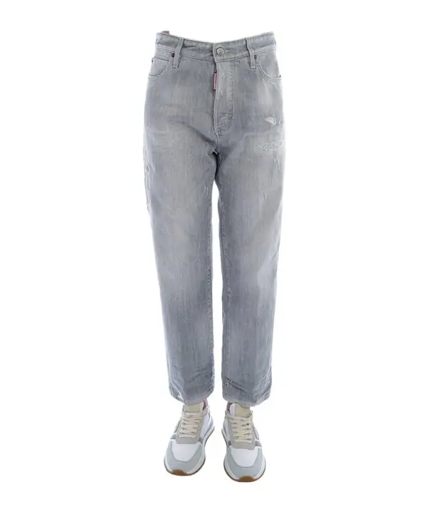 Dsquared2 Distressed Cropped Jeans - Gray