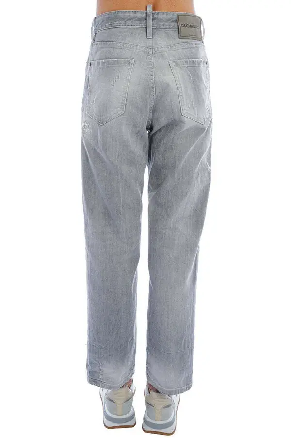 Dsquared2 Distressed Cropped Jeans - Gray