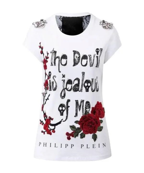 Philipp Plein Logo Details T-shirt - White