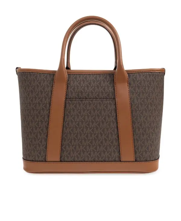 Michael Kors Luisa Monogram Tote Bag With Removable Shoulder Strap - Brown
