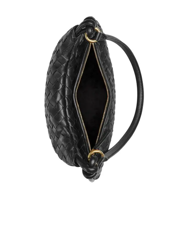 Bottega Veneta Medium Intrecciato Shoulder Bag - Black