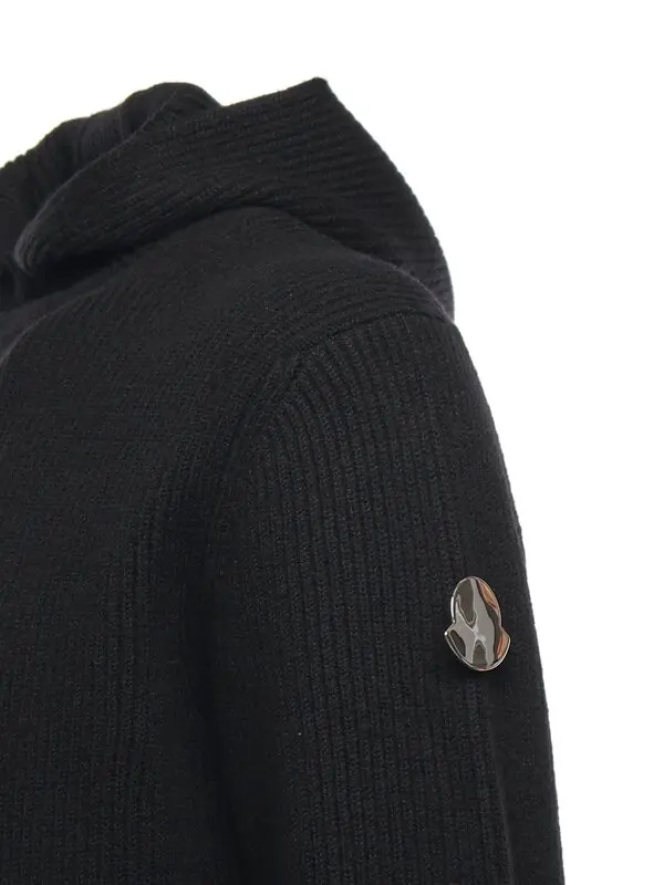 Moncler Jil Sander Knitted Hoodie - Black