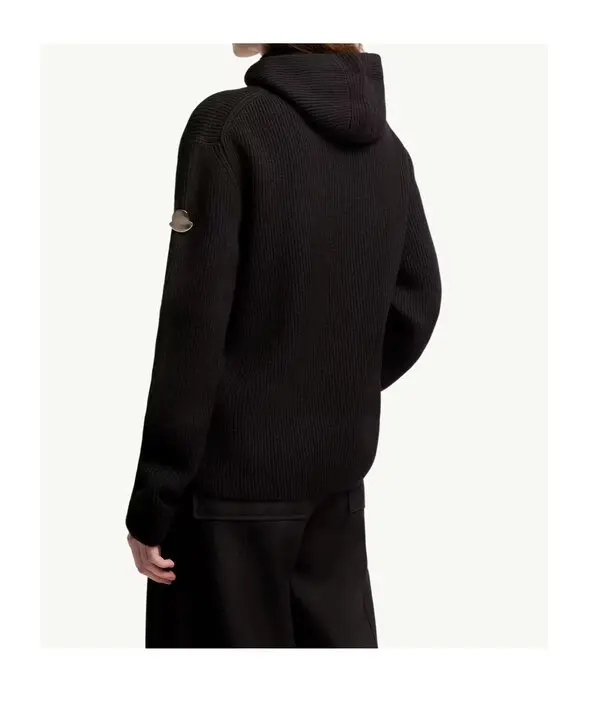 Moncler Jil Sander Knitted Hoodie - Black