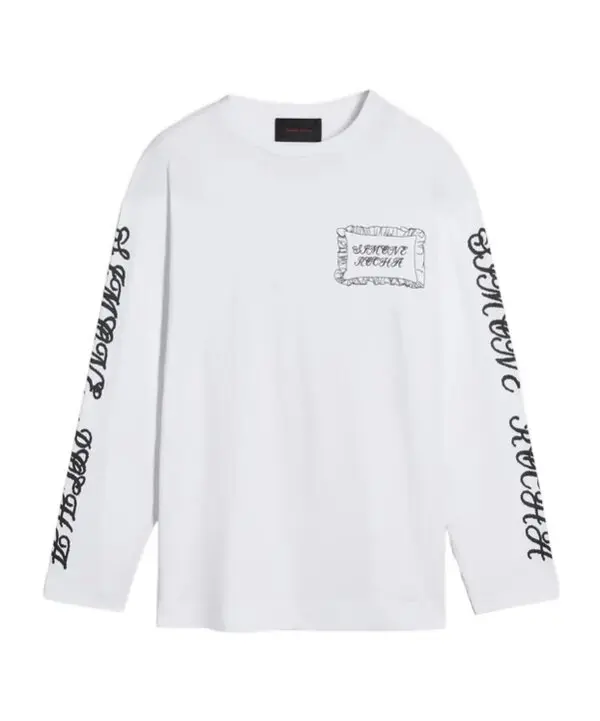 Simone Rocha Long Sleeve T-shirt With Pillowcase Print - White