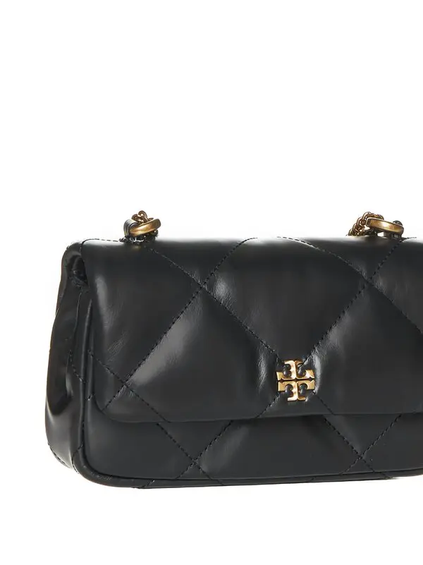 Tory Burch Kira Diamond Quilted Mini Shoulder Bag - Black