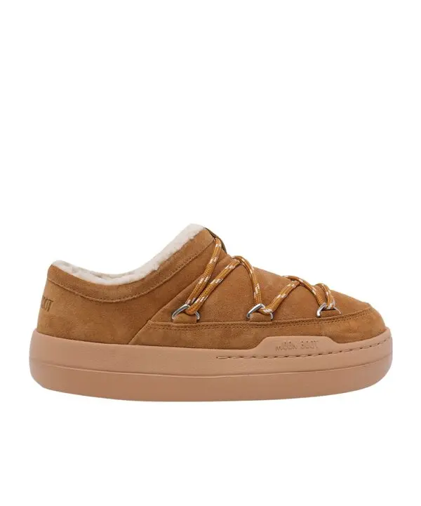 Moon Boot Suede Park Slippers - Brown