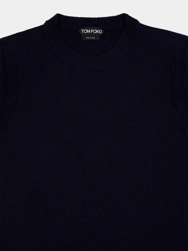 TOM FORD Long-sleeved Crewneck Sweater - Ink