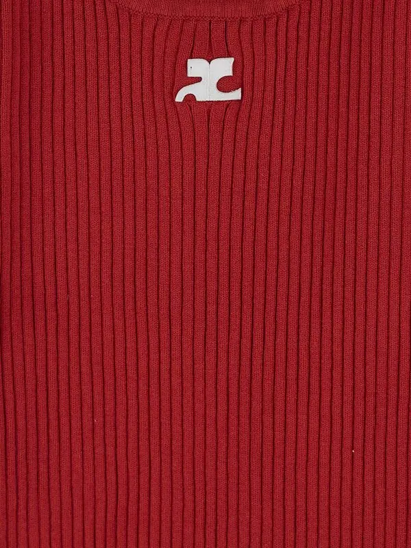 COURREGES Courrèges Ribbed Knit Ac Logo Camisole - No