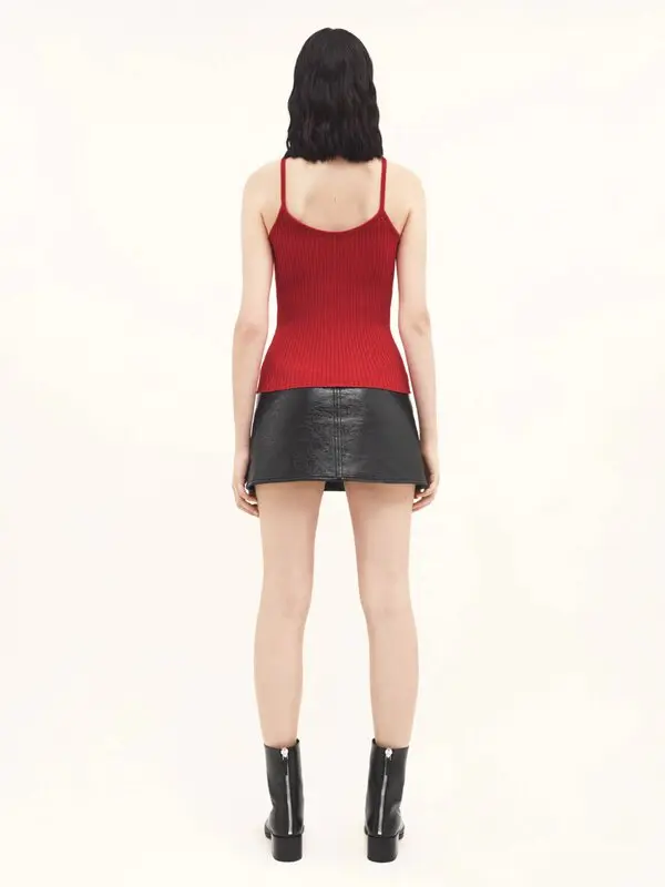 COURREGES Courrèges Ribbed Logo Knit Top