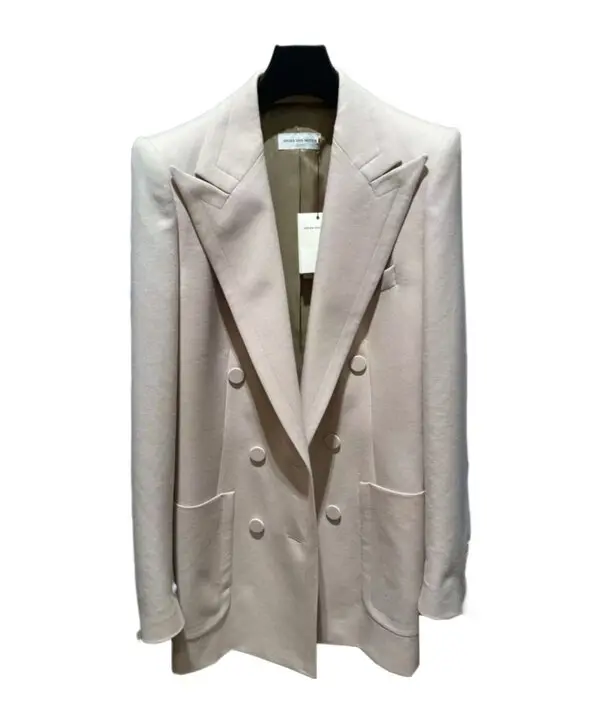 Dries Van Noten Double-breasted Wool Blazer - Gray