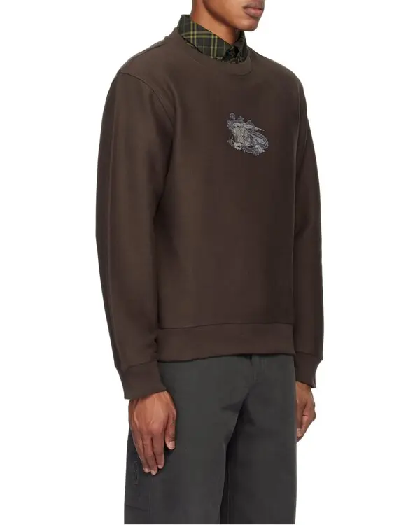 Burberry Long Sleeve Crewneck Sweatshirt With Emblem