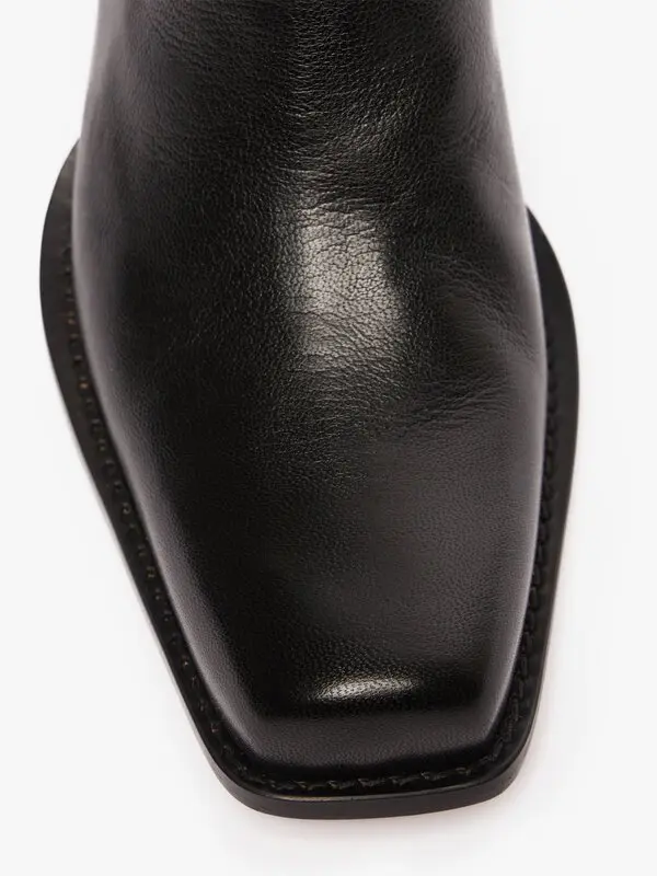 Sportmax Elasticated Ankle Square Toe Boots