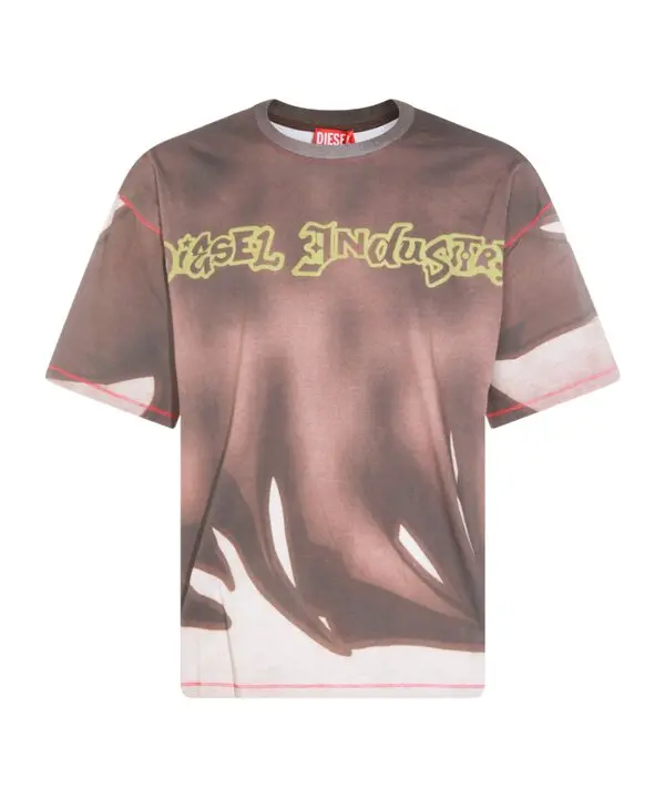 DIESEL® Regular Fit Printed T-shirt - Gray
