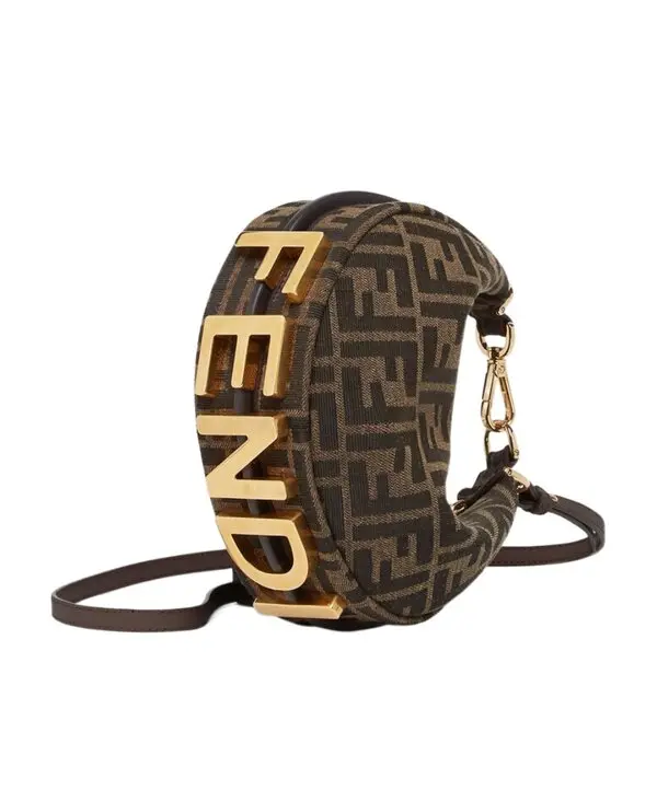 Fendi Ff Jacquard Fabric Mini Bag - Brown