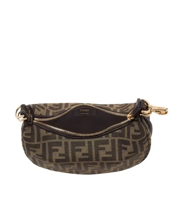 Fendi Ff Jacquard Fabric Mini Bag - Brown