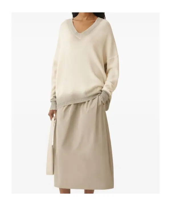 Fabiana Filippi Sequin Gradient V-neck Jumper