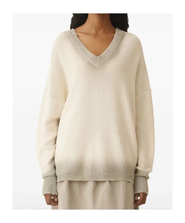 Fabiana Filippi Sequin Gradient V-neck Jumper